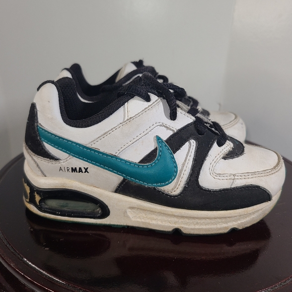 Nike | Shoes | Kids Nike Air Max Teal Green Black White Leather 9c ...